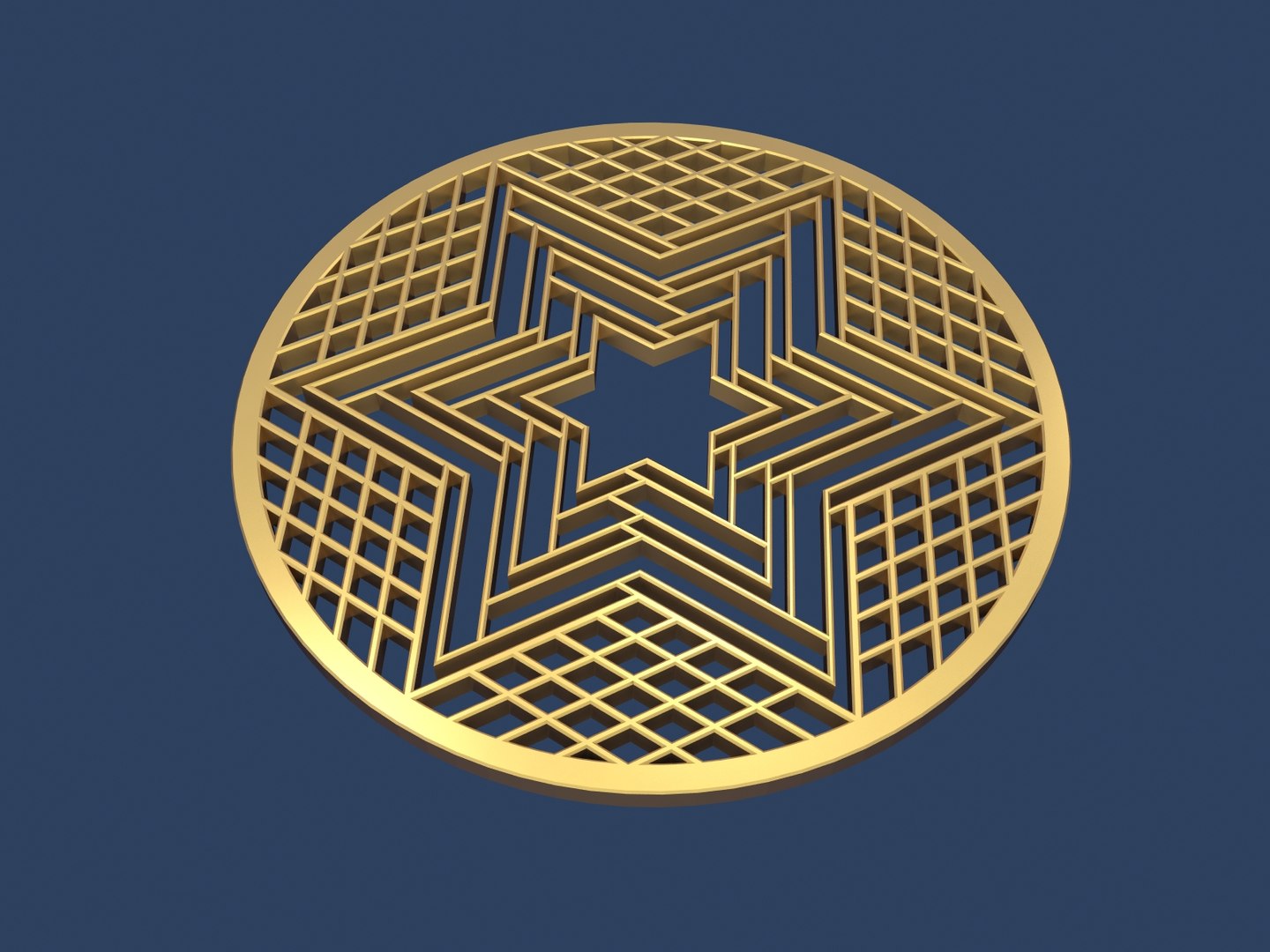 3D Star David Medallion - TurboSquid 1417148