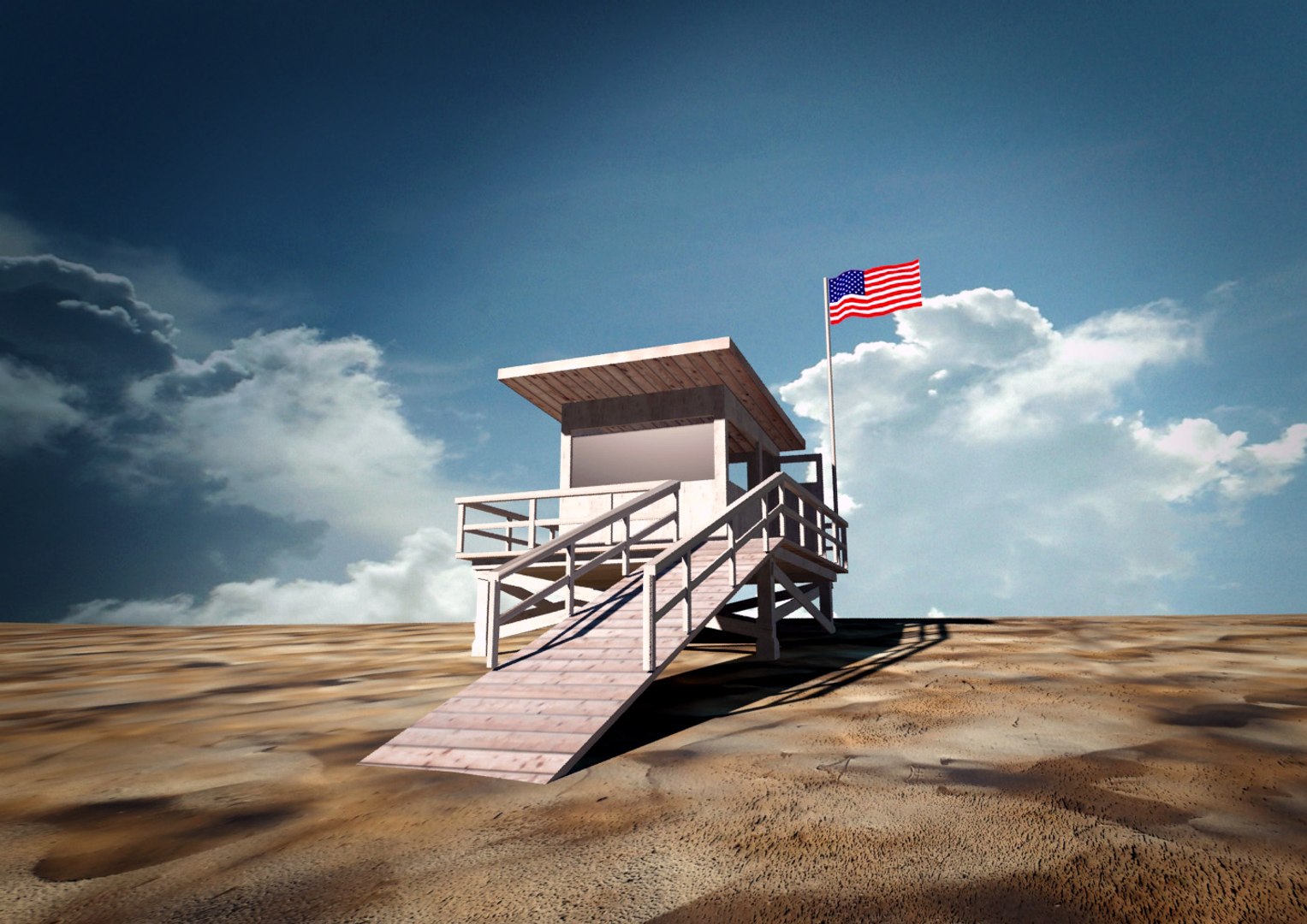 3dsmax Lifeguard Station