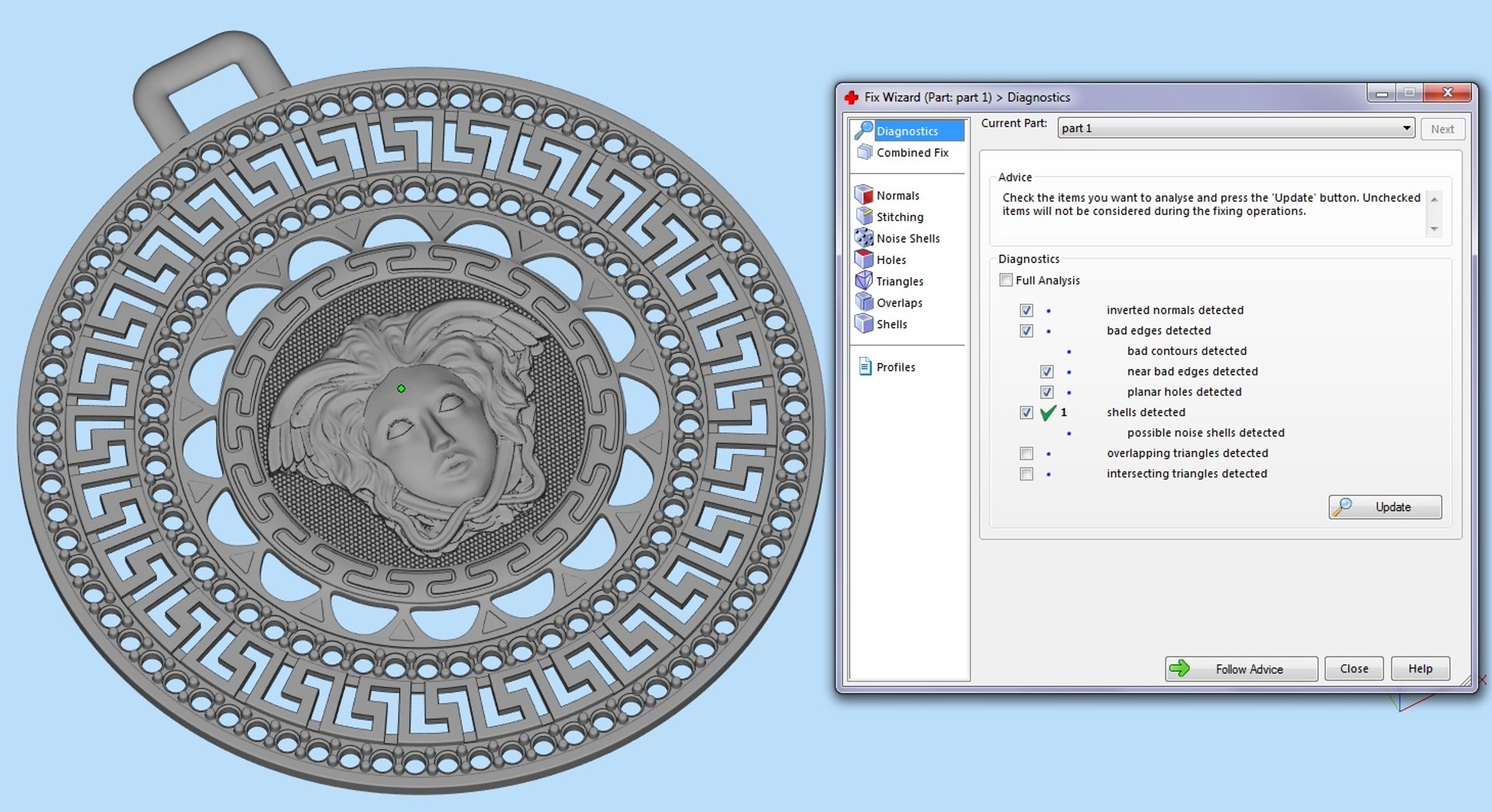 Medusa Pendant With Greek Pattern 3D Model - TurboSquid 1748601