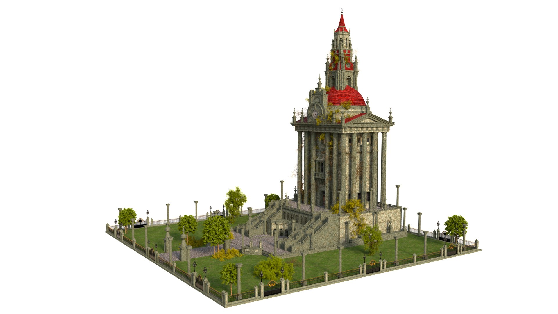 3D Fantasy Temple Palace Model - TurboSquid 2181332