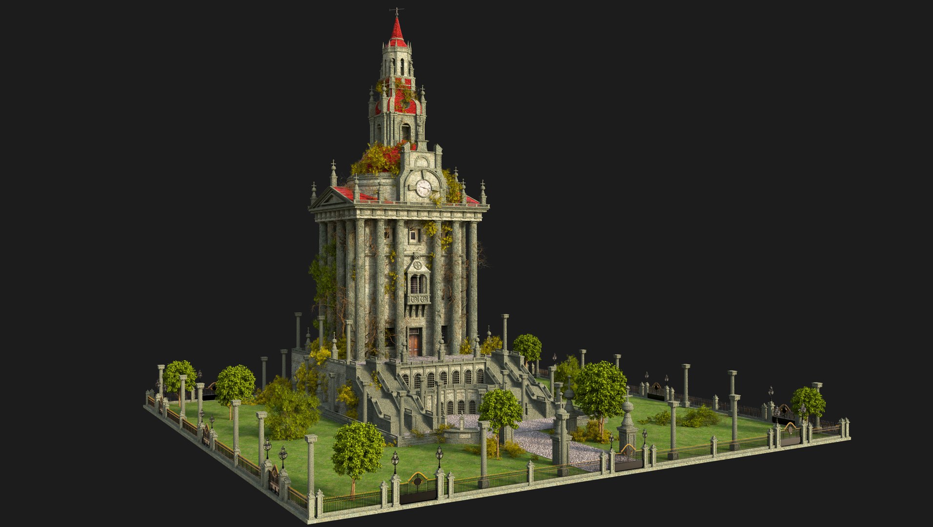 3D Fantasy Temple Palace Model - TurboSquid 2181332