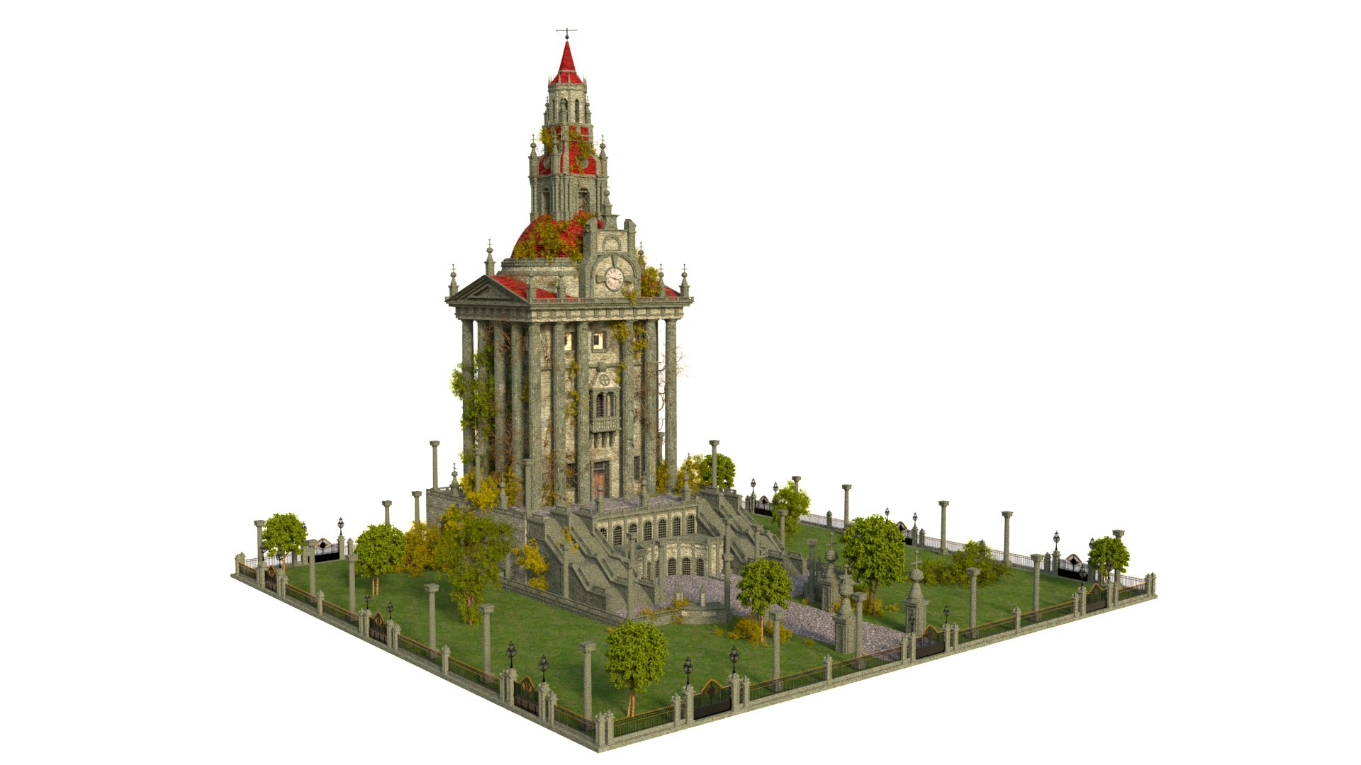 3D Fantasy Temple Palace Model - TurboSquid 2181332