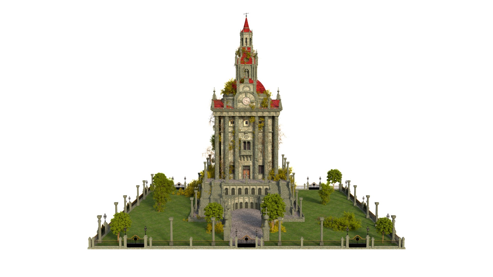 3D Fantasy Temple Palace Model - TurboSquid 2181332
