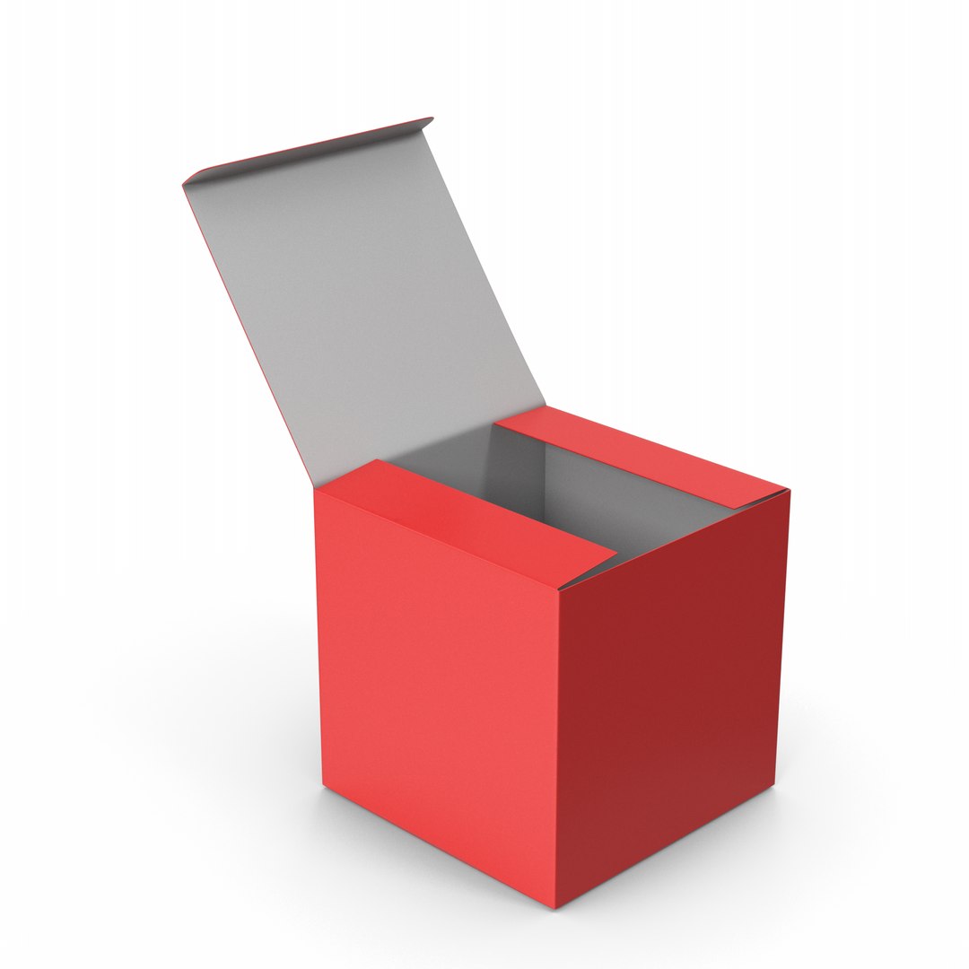 3D Red Box Package Model - TurboSquid 1900414