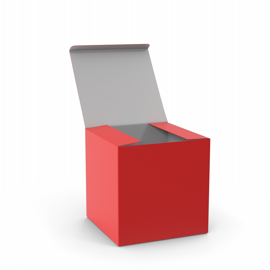 3D Red Box Package Model - TurboSquid 1900414
