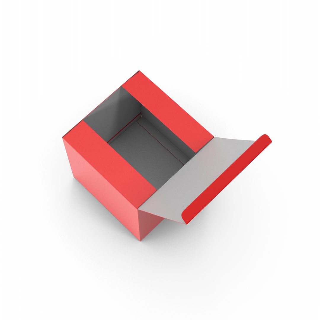 3D Red Box Package Model - TurboSquid 1900414