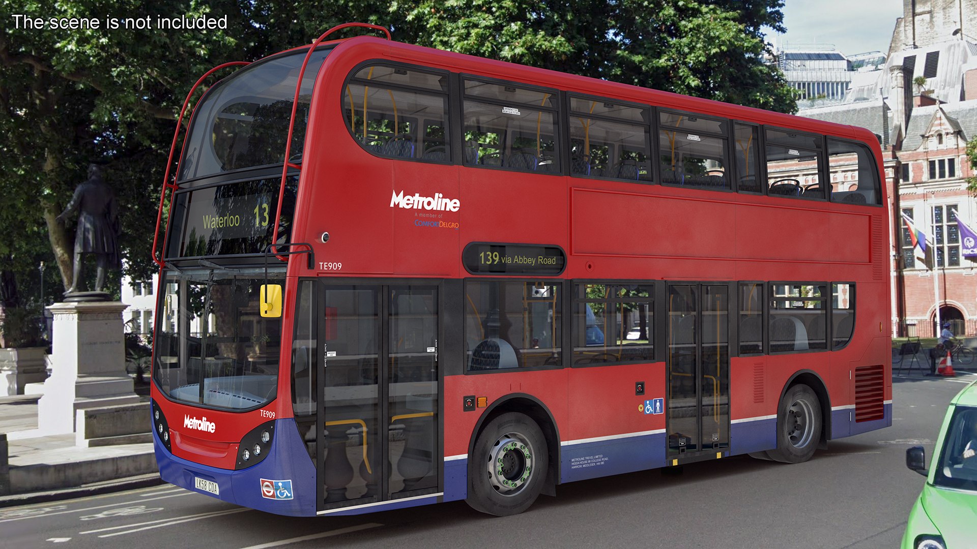 London Double Decker Bus Enviro 400 Rigged For Cinema 4D 3D Model ...
