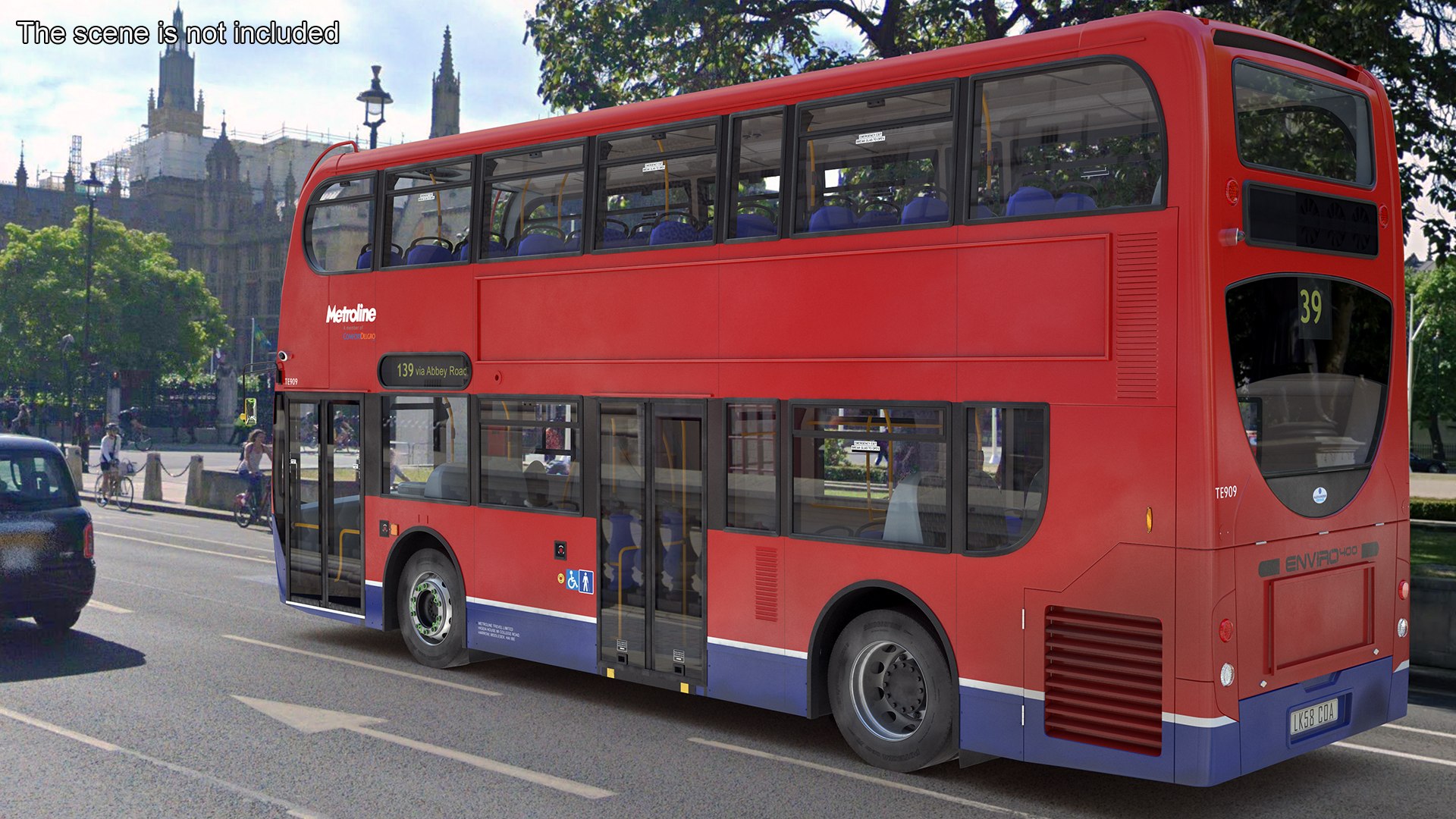 London Double Decker Bus Enviro 400 Rigged For Cinema 4D 3D Model ...
