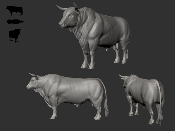 3d model bull version