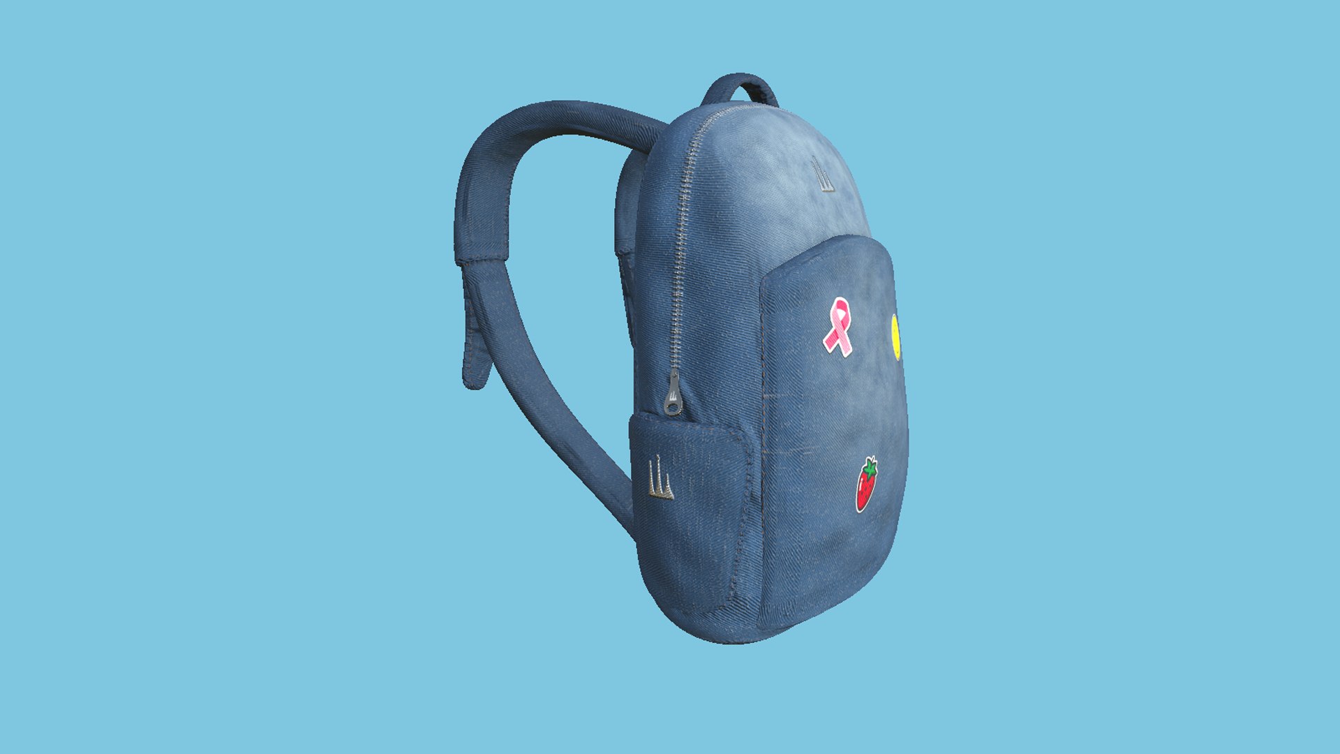 3D model Jeans Backpack - Pins - Character Fashion Design - TurboSquid ...