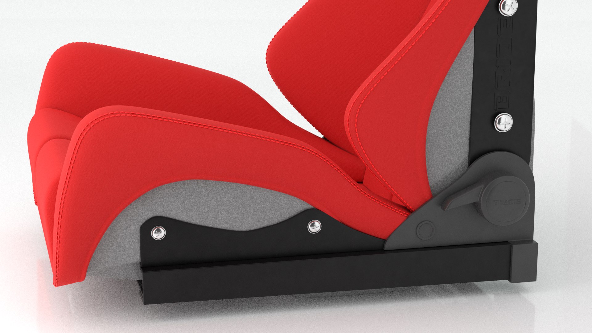 3D model Bride GIAS III Reclining Sport Seat - Red - TurboSquid 2025750