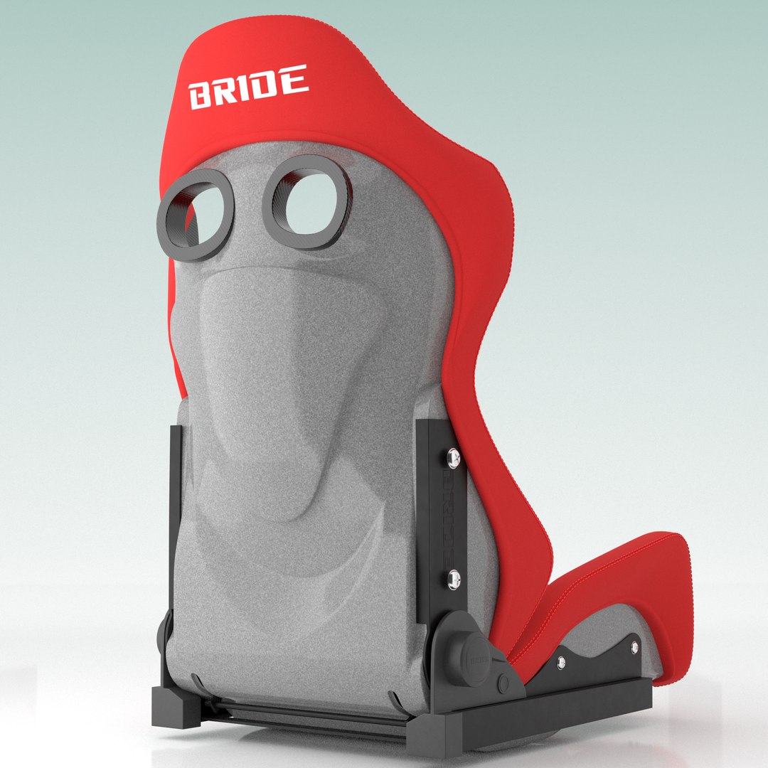3D model Bride GIAS III Reclining Sport Seat - Red - TurboSquid 2025750