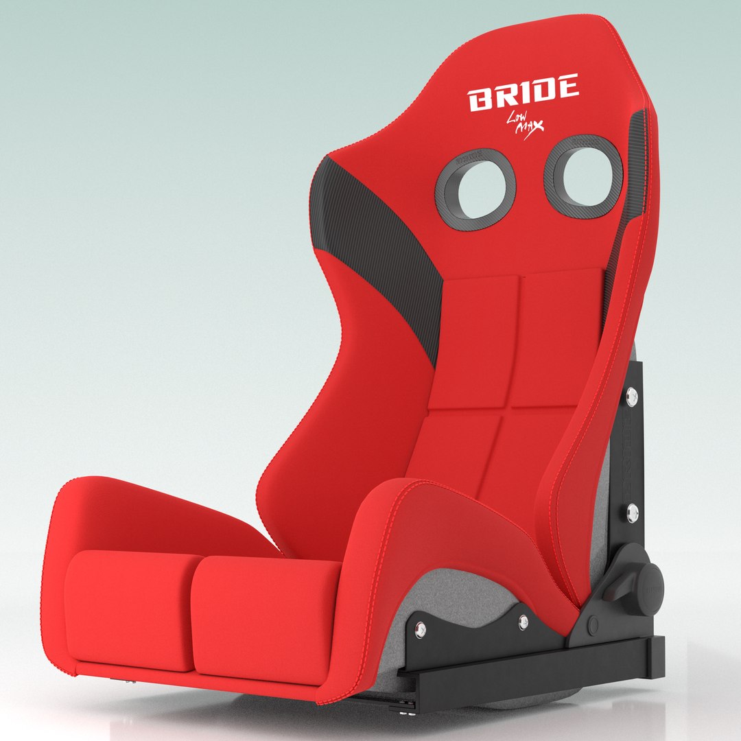 3D model Bride GIAS III Reclining Sport Seat - Red - TurboSquid 2025750