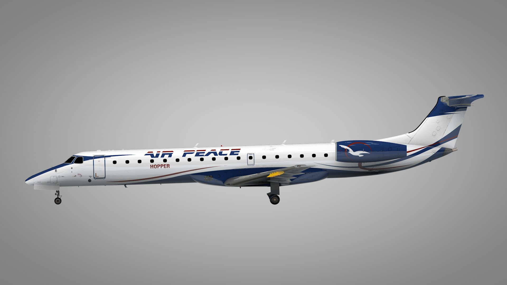 3D Air Peace EMBRAER ERJ 145 L1815 - TurboSquid 1964344