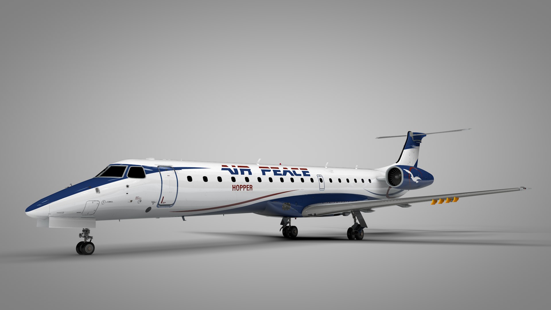 3D Air Peace EMBRAER ERJ 145 L1815 - TurboSquid 1964344