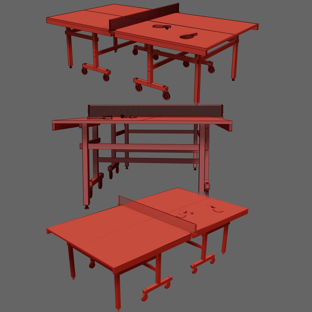 Ping pong table 3D model - TurboSquid 1595847