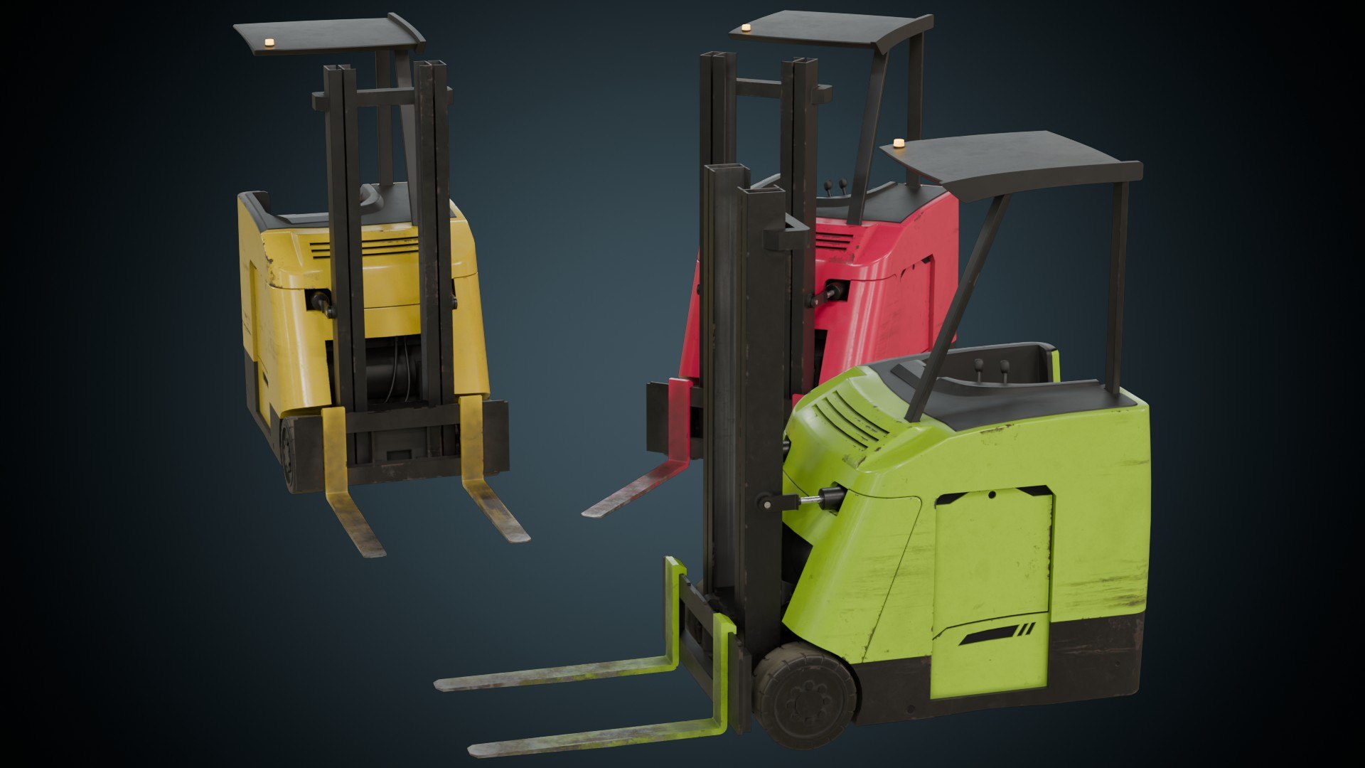 3D Forklift 2B Model - TurboSquid 2299280