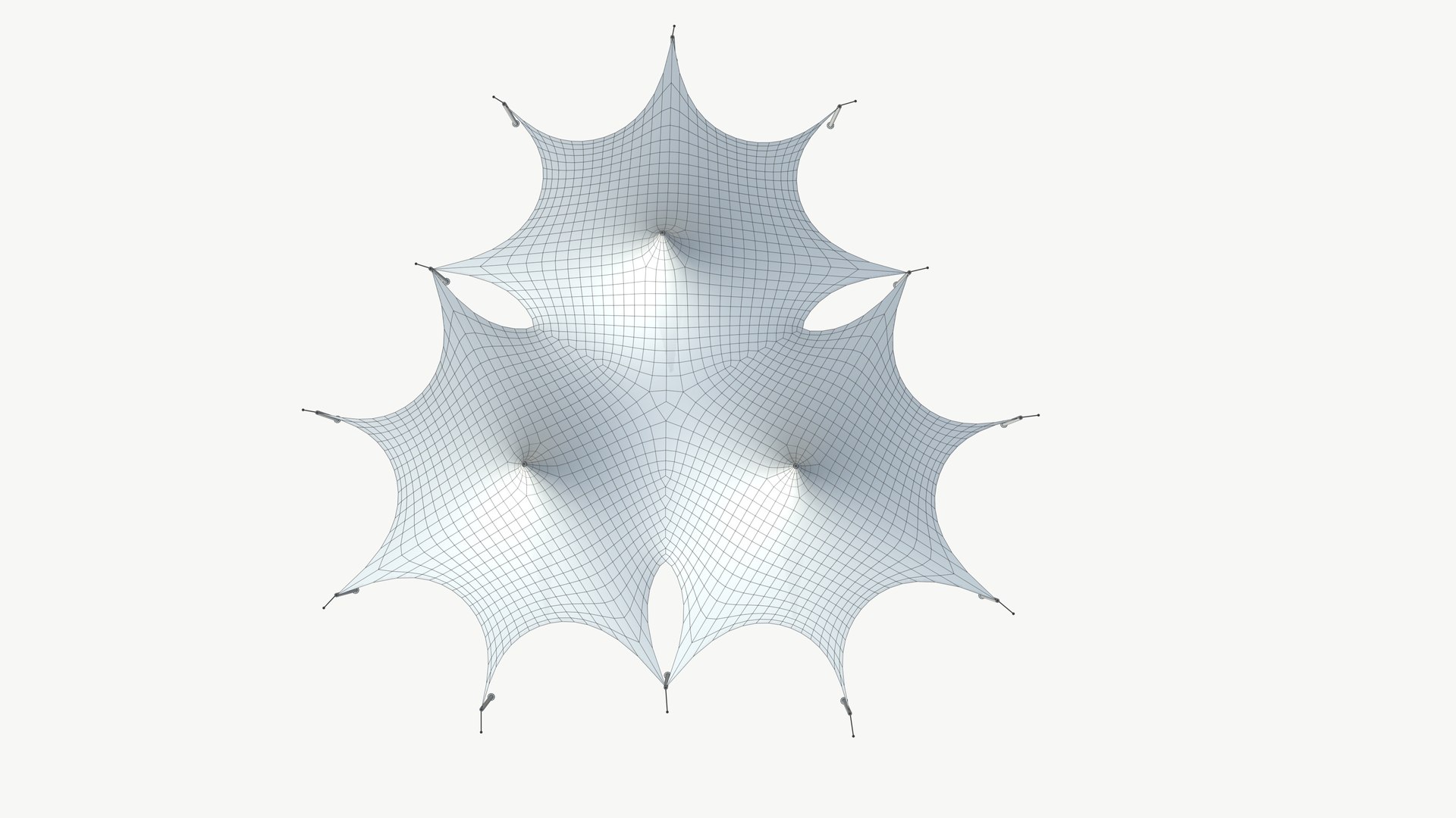 3D Tensile Structure Triple Design Model - TurboSquid 2122821