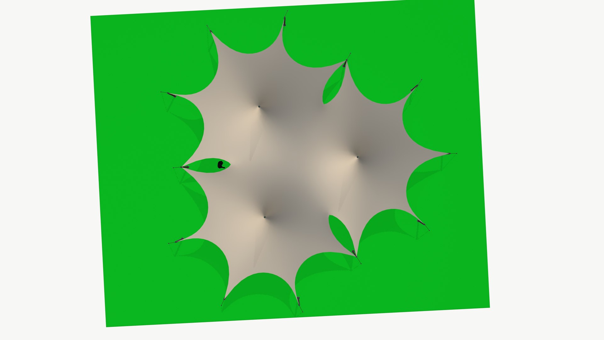 3D Tensile Structure Triple Design Model - TurboSquid 2122821