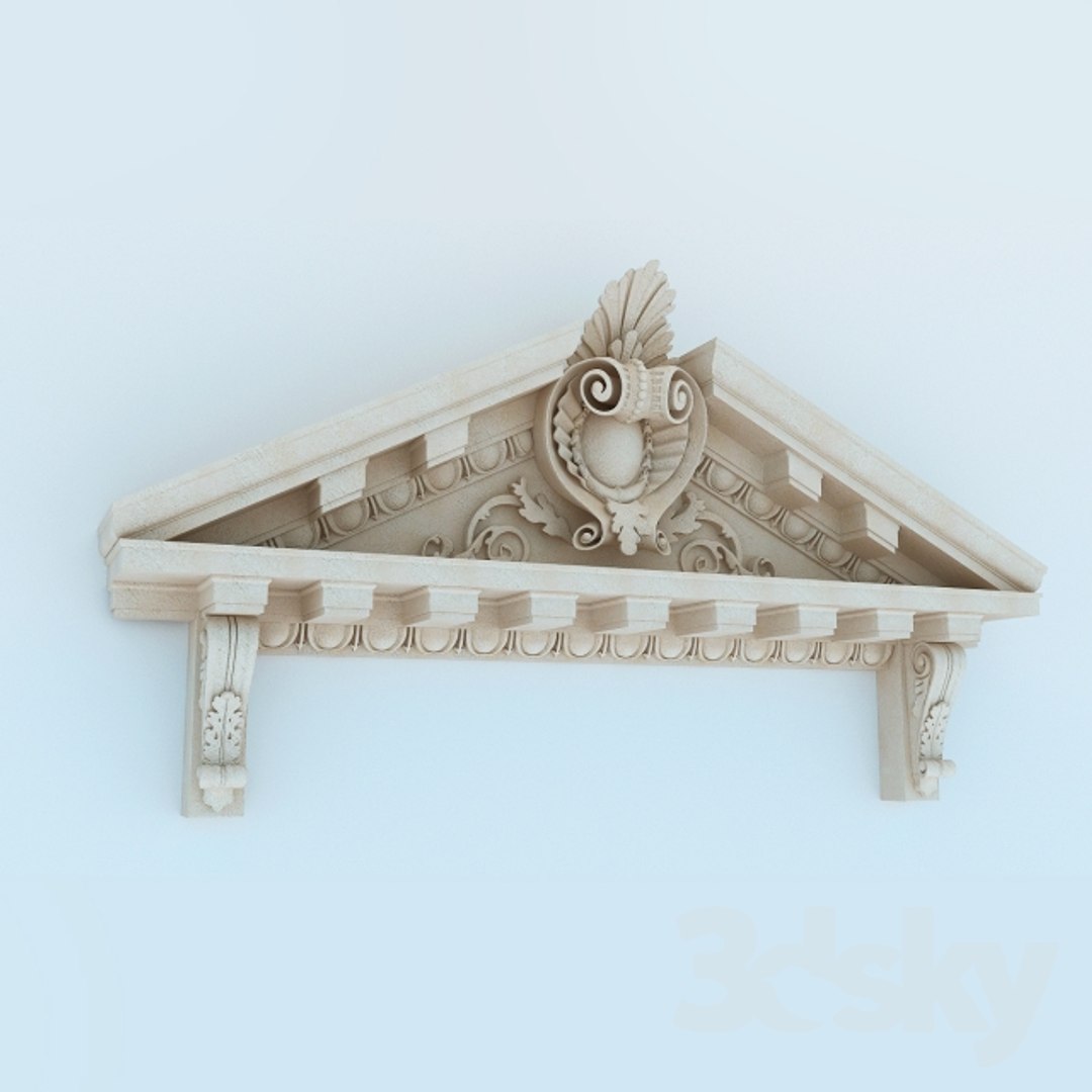 3D Model Header Classic Facade - TurboSquid 1326441