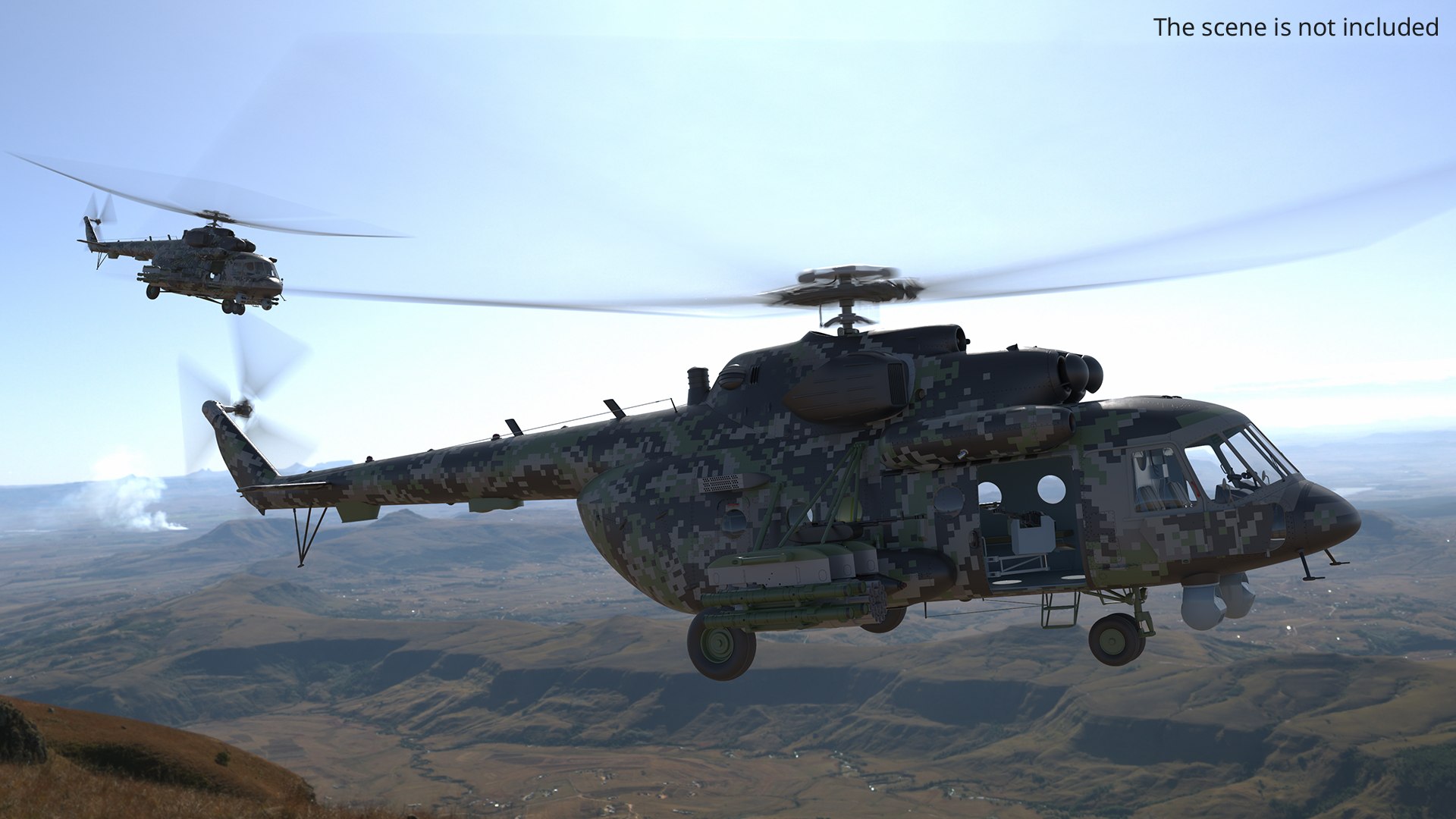 Combat-Transport Helicopter Camo 3D Model - TurboSquid 2457234