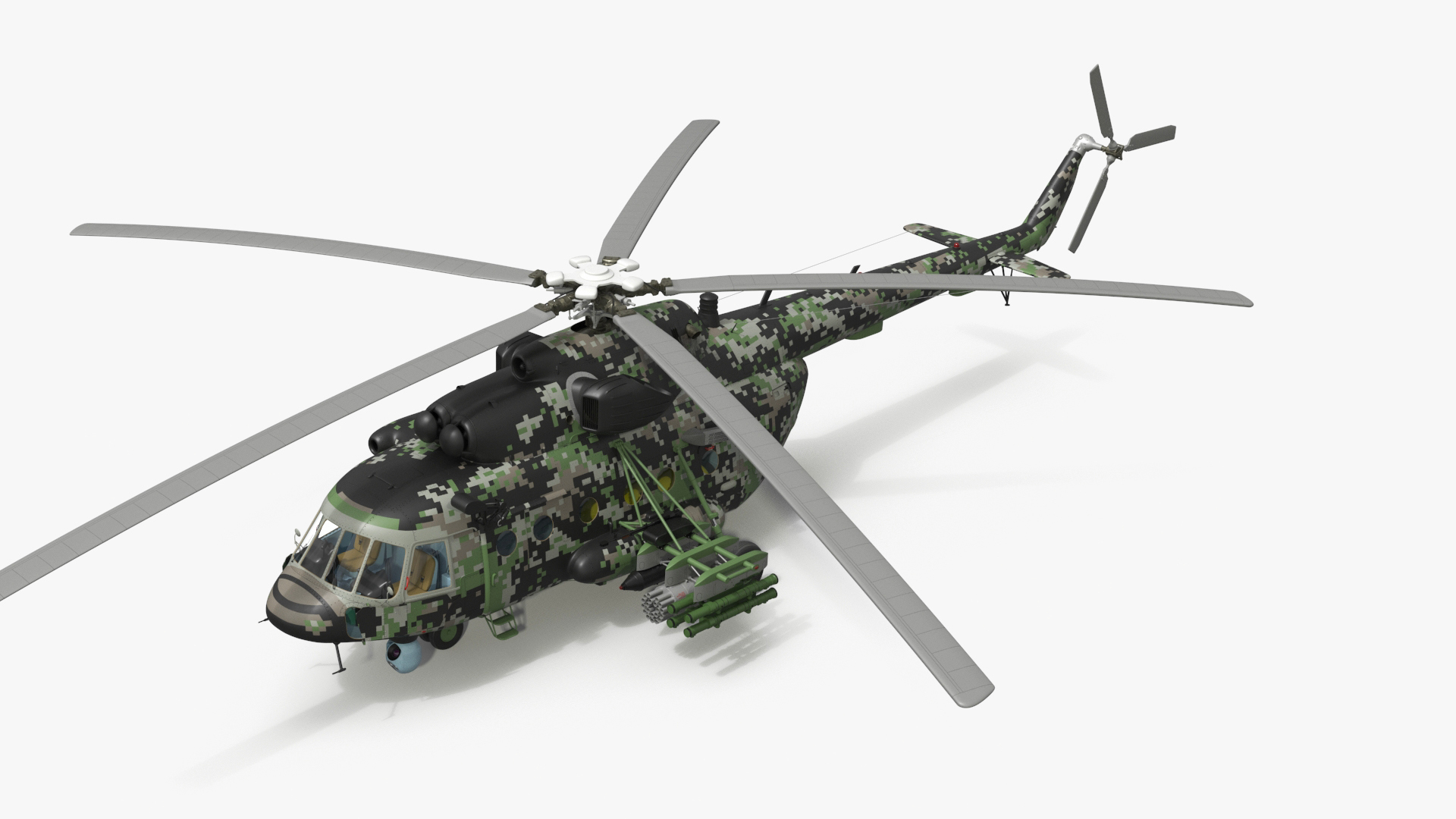Combat-Transport Helicopter Camo 3D Model - TurboSquid 2457234