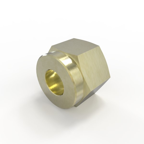 1 4 compression nut 3D model - TurboSquid 1221977