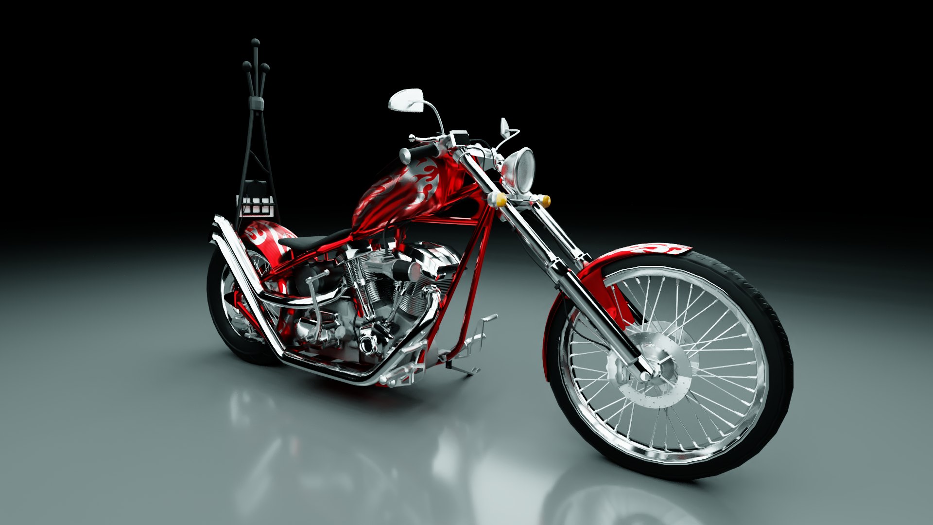 Chopper Motorcycle 3D Model - TurboSquid 1628658