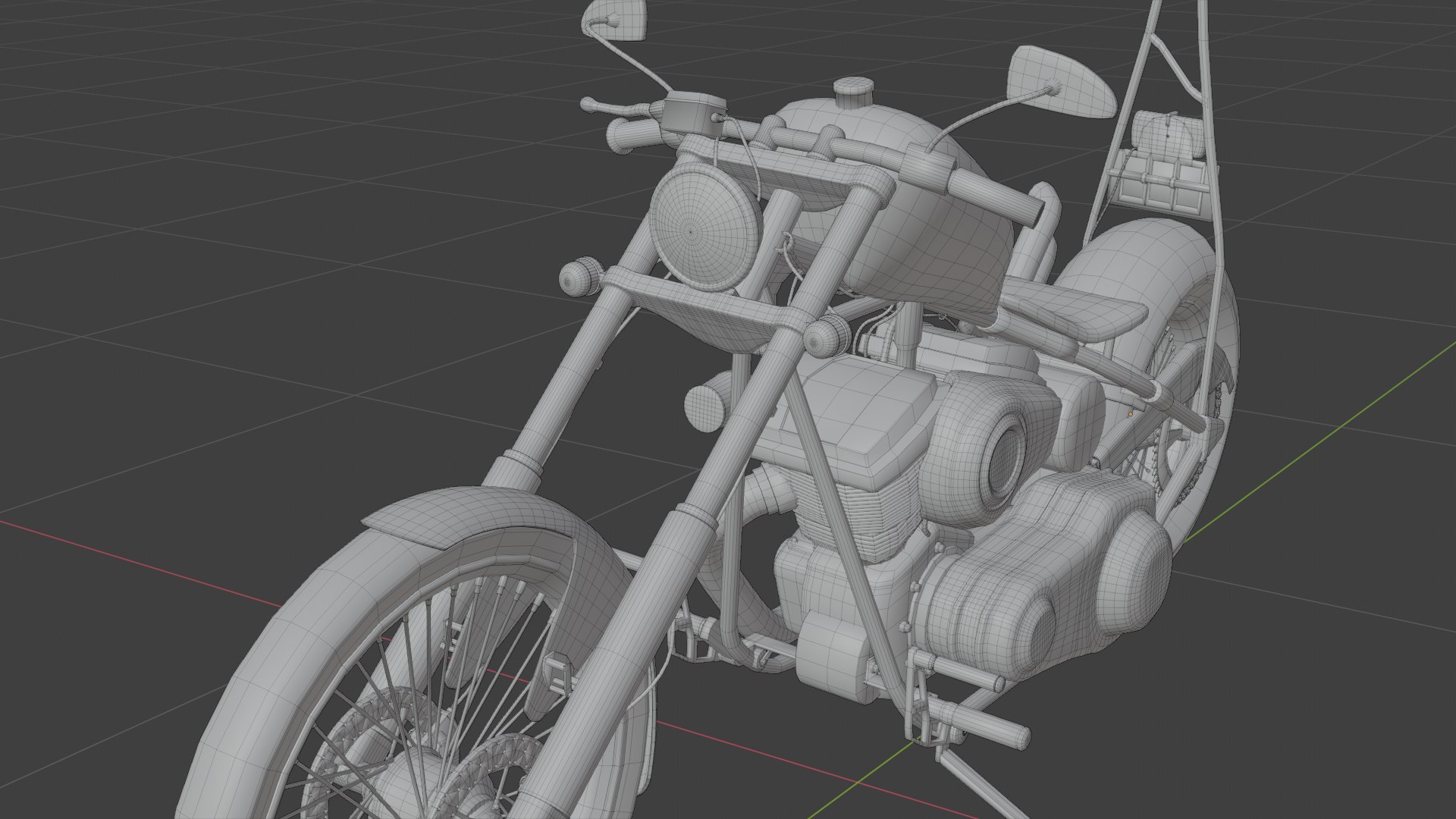 Chopper Motorcycle 3D Model - TurboSquid 1628658