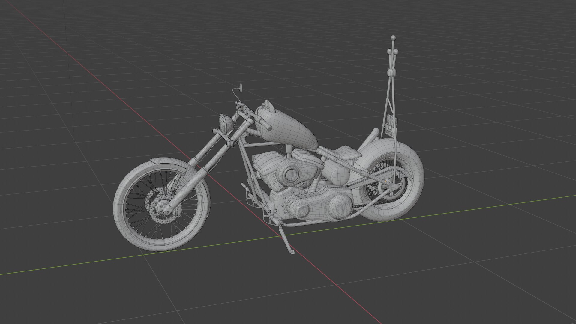 Chopper Motorcycle 3D Model - TurboSquid 1628658