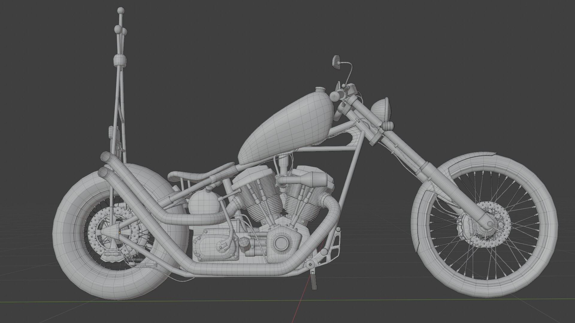 Chopper Motorcycle 3D Model - TurboSquid 1628658