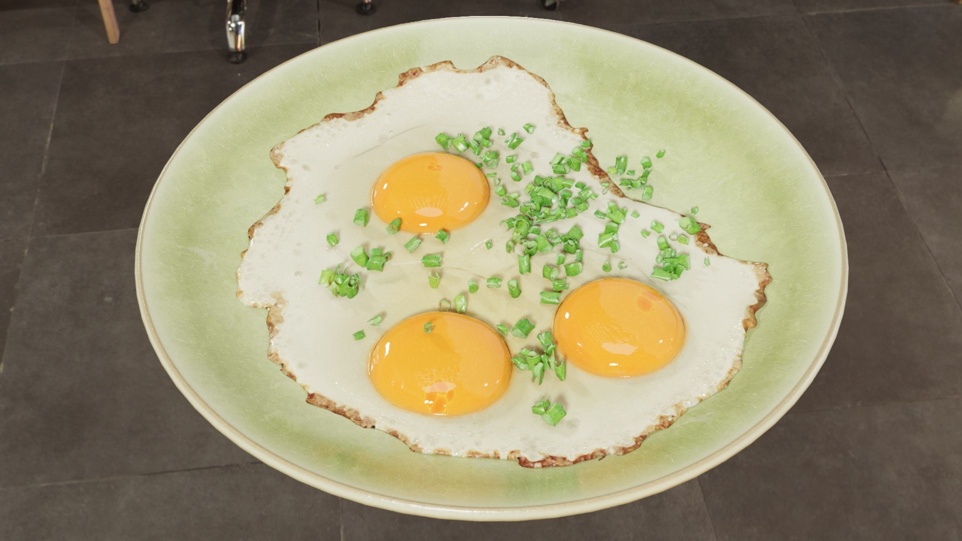 Egg Plate 3D Model - TurboSquid 2267088