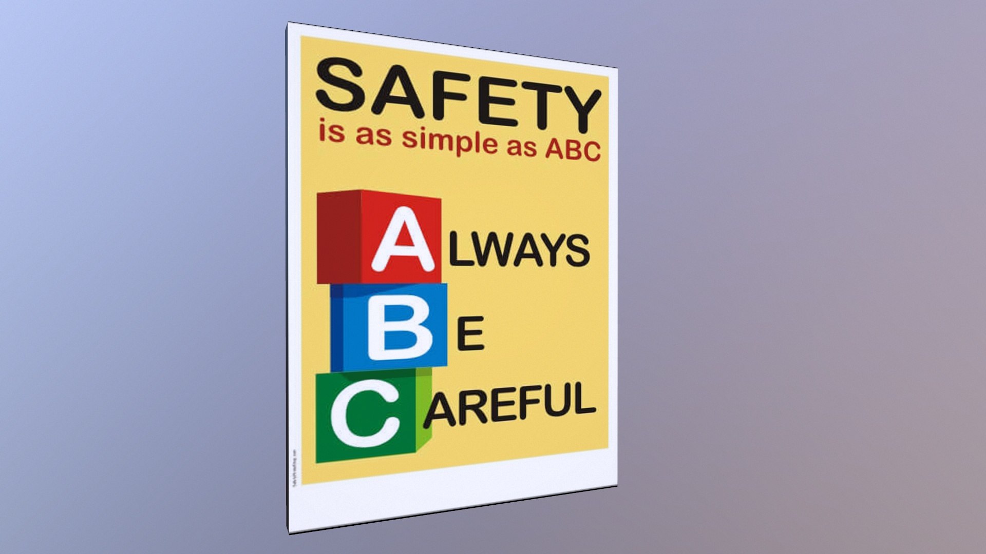 3D Safety Always Sign Board - TurboSquid 2290355