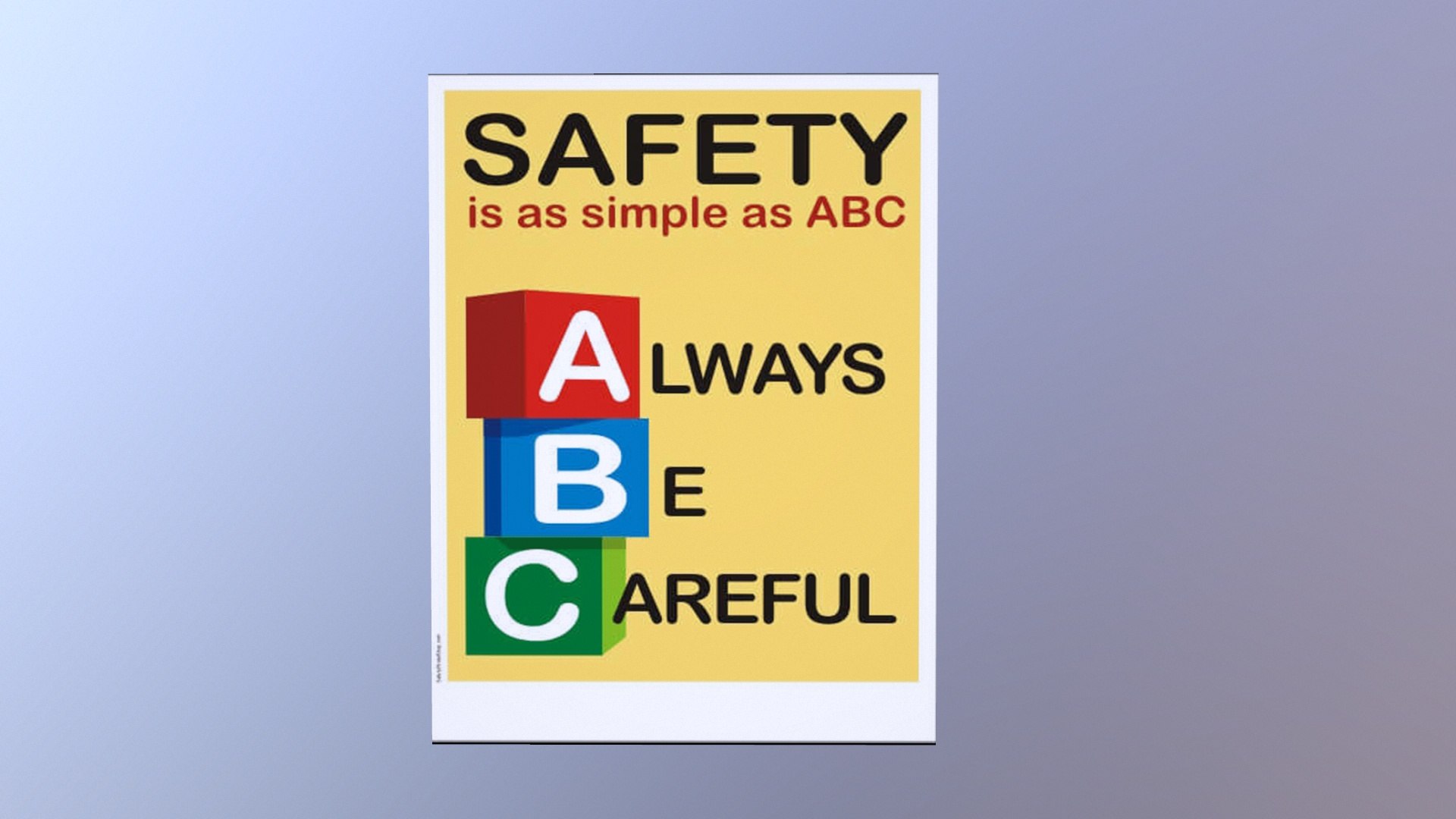 3D Safety Always Sign Board - TurboSquid 2290355