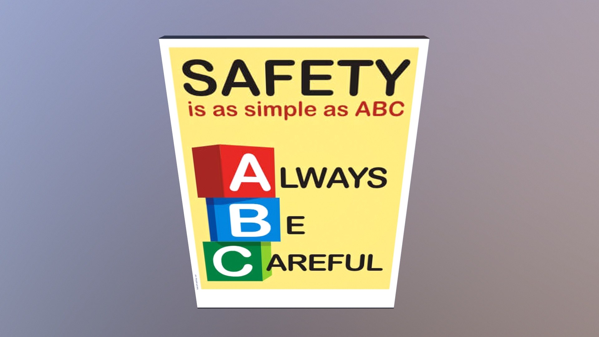 3D Safety Always Sign Board - TurboSquid 2290355