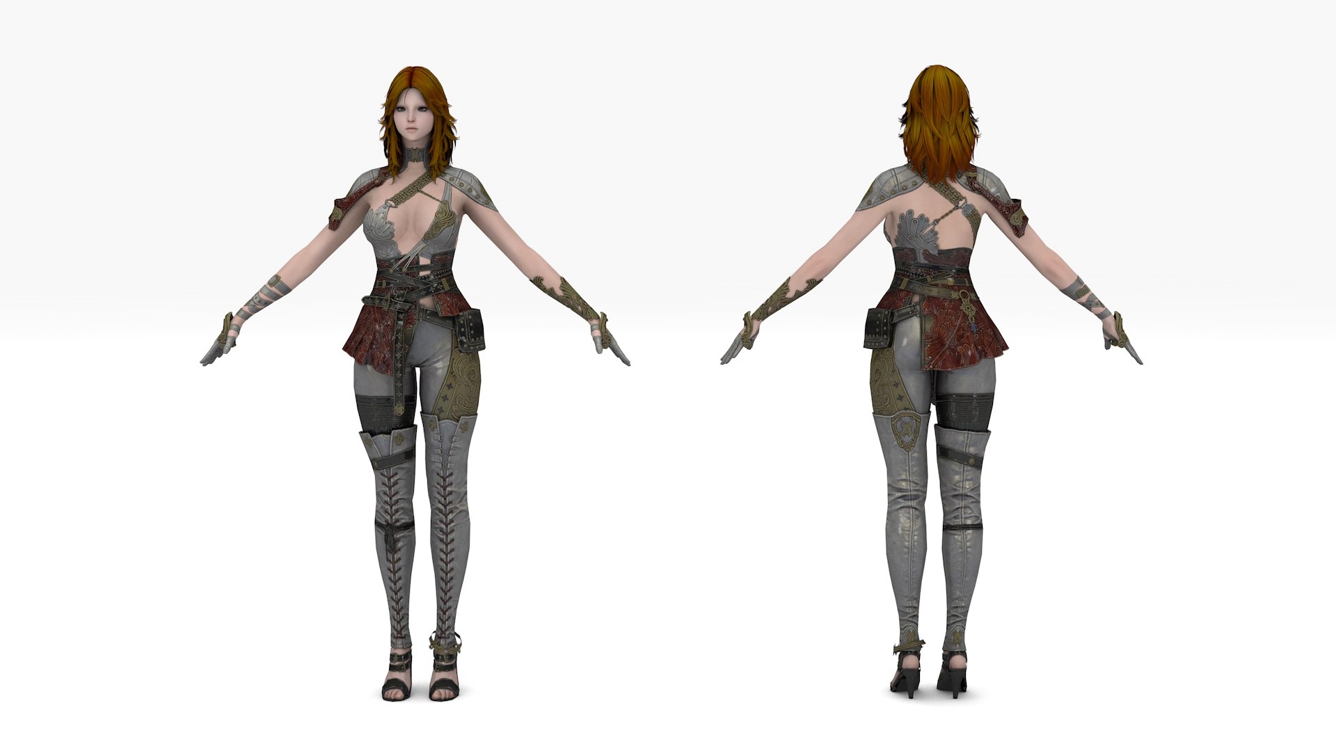 Knight Woman V5 3D - TurboSquid 1892575