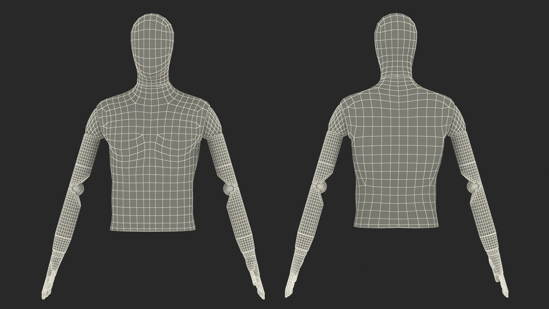 3D Male Flexible Half Body Mannequin Torso - TurboSquid 1855705