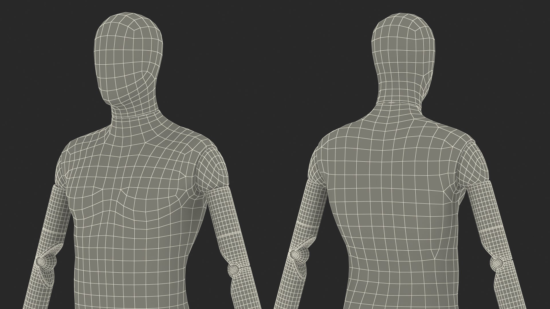 3D Male Flexible Half Body Mannequin Torso - TurboSquid 1855705