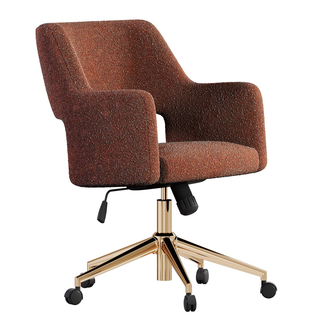 3D Boucle Upholstered Office Desk Chair - TurboSquid 2222388
