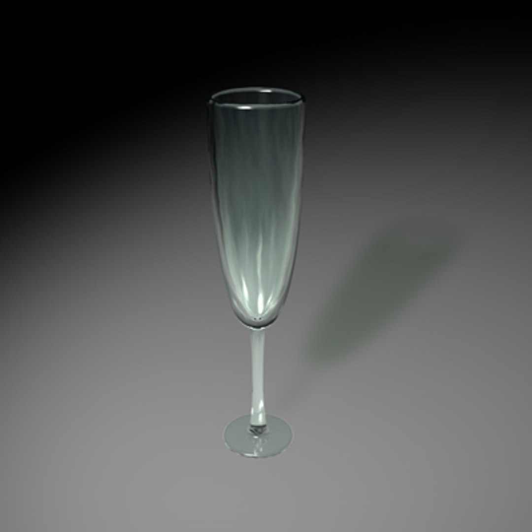 3d champagne glass model