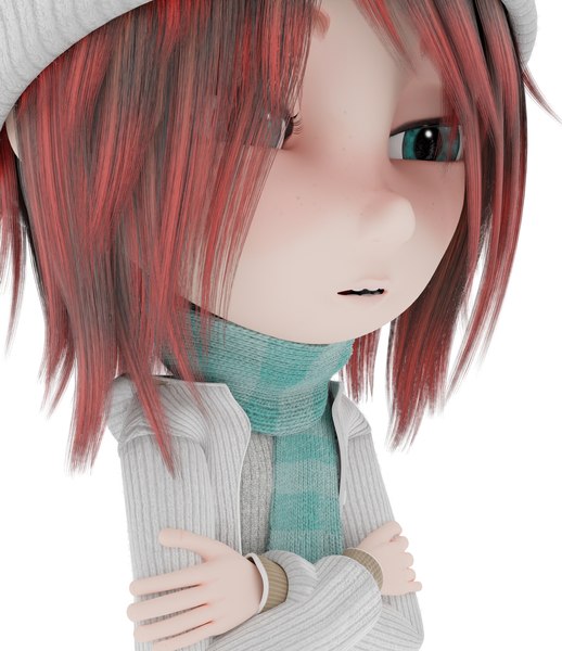 3D snow character girl - TurboSquid 1681300