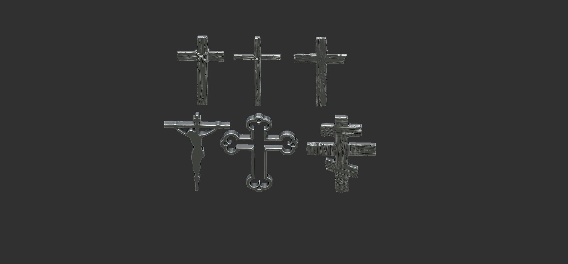3D Crosses Model - TurboSquid 2139997