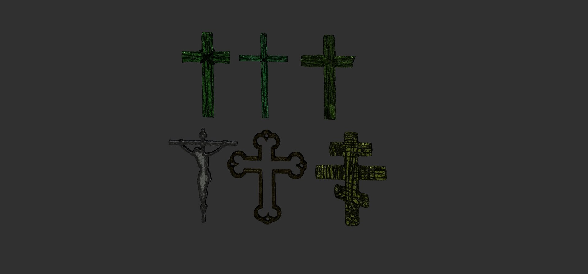 3D Crosses Model - TurboSquid 2139997