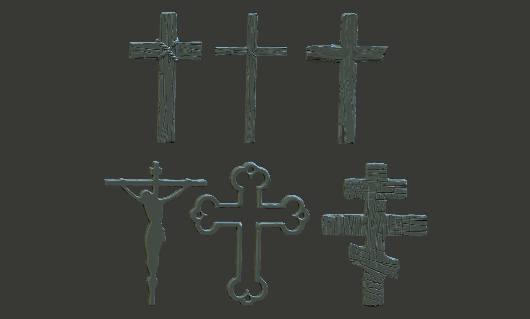 3D Crosses Model - TurboSquid 2139997