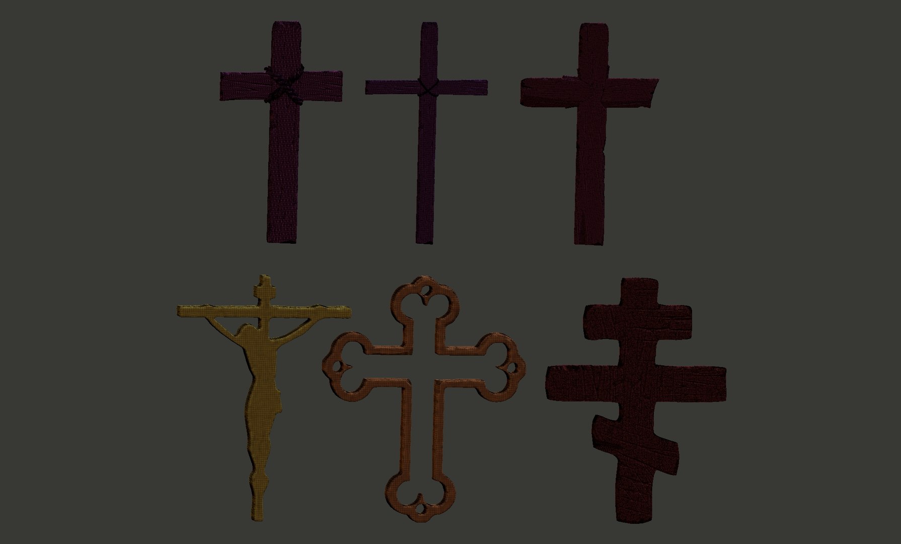 3D Crosses Model - TurboSquid 2139997