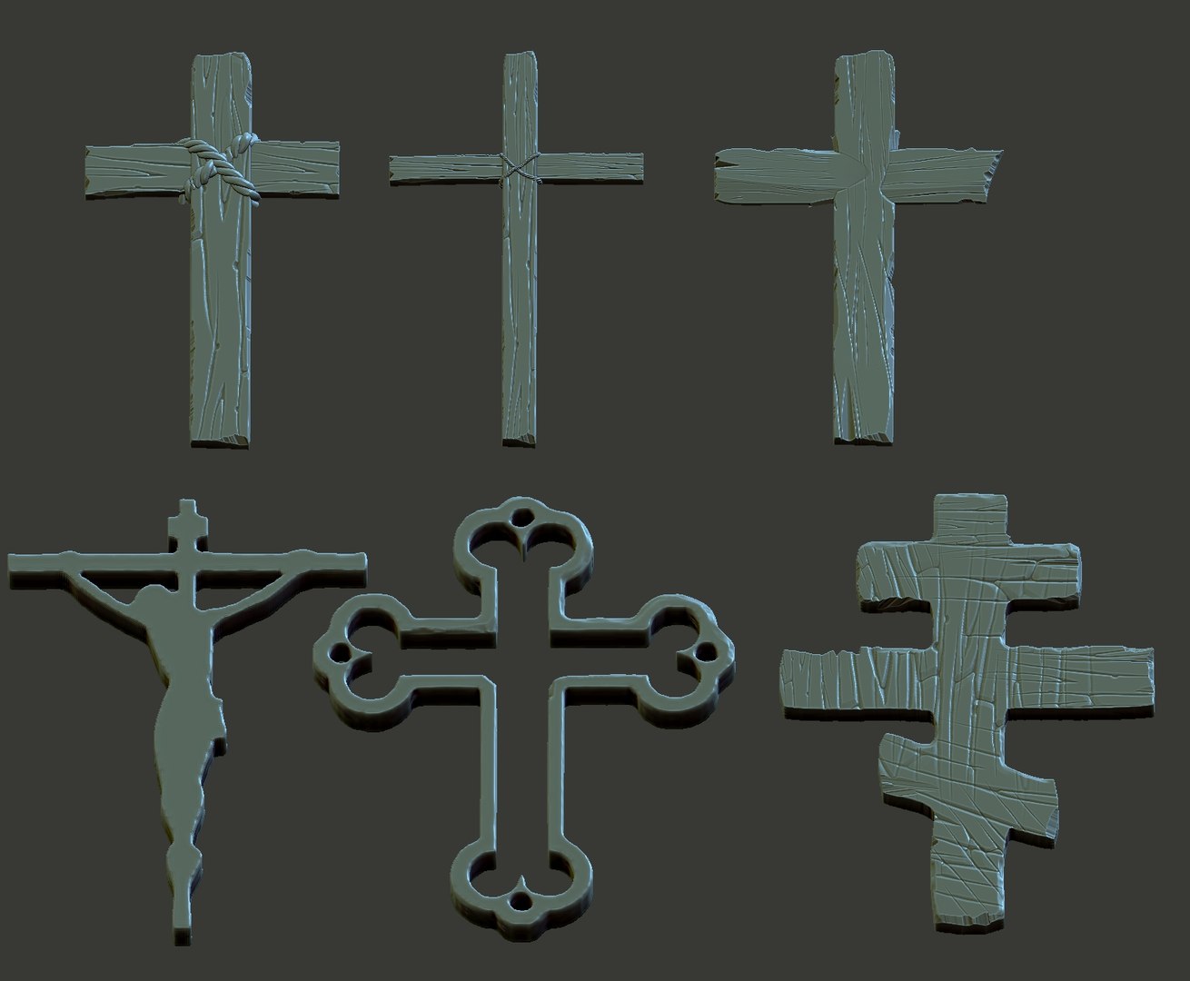 3D Crosses Model - TurboSquid 2139997