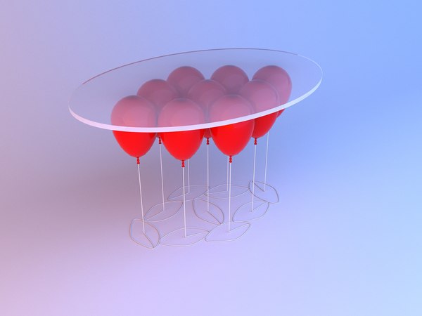3D Baloon glass table 3D model - TurboSquid 1735318