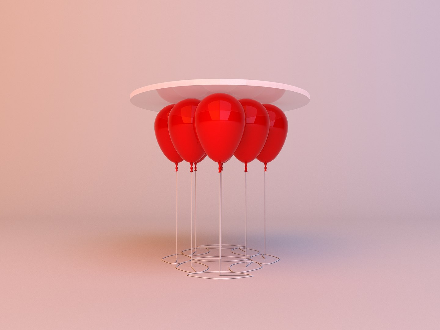 3D Baloon Glass Table 3D Model - TurboSquid 1735318