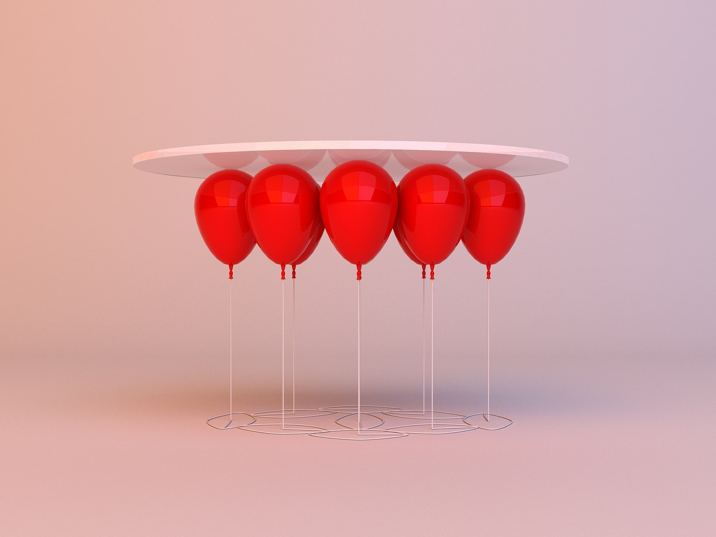3D Baloon Glass Table 3D Model - TurboSquid 1735318