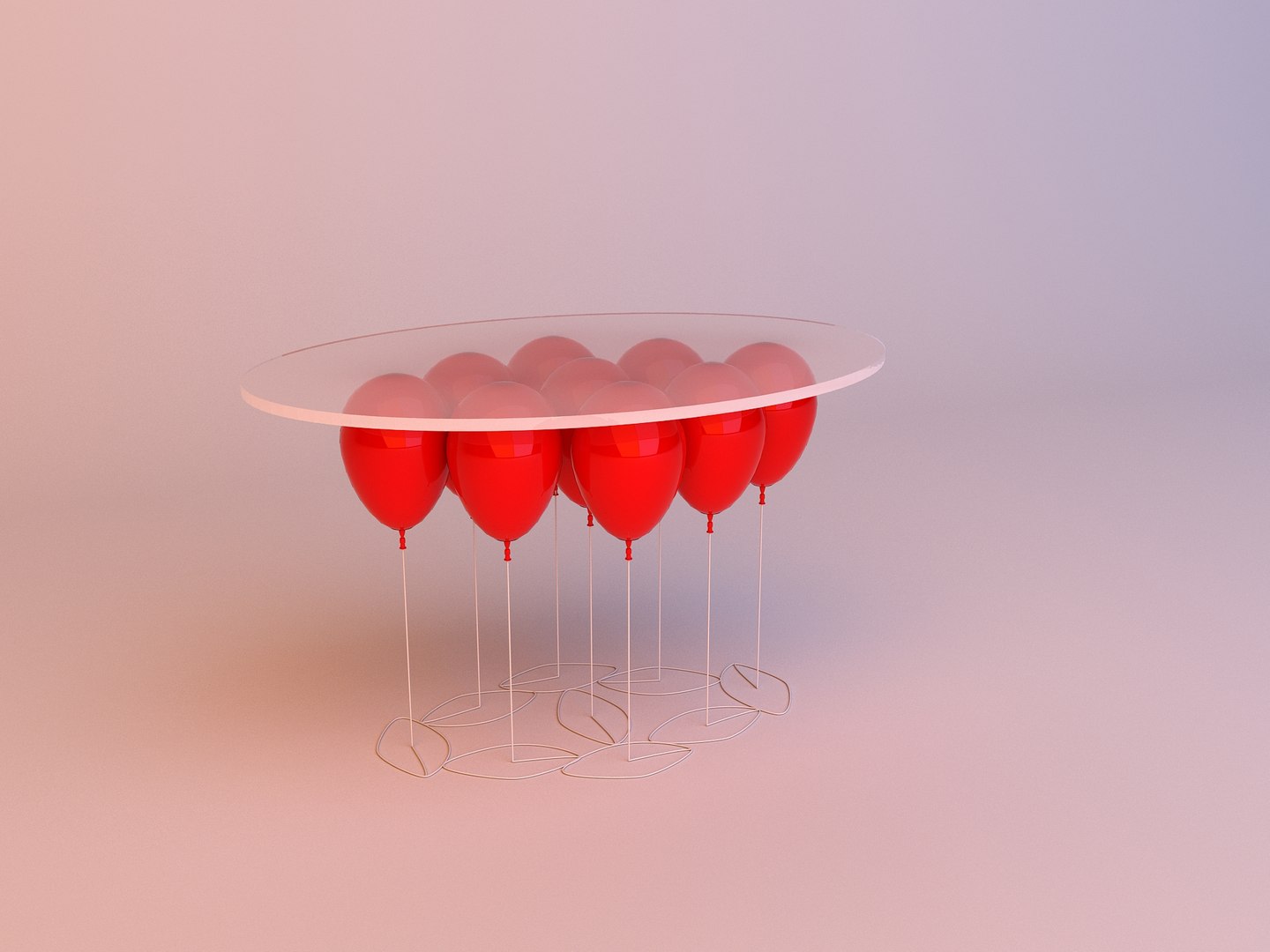 3D Baloon Glass Table 3D Model - TurboSquid 1735318
